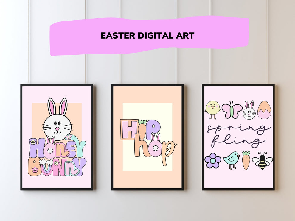 Spring + Easter Printable Art, Downloadable File, Digital Art – Wake ...